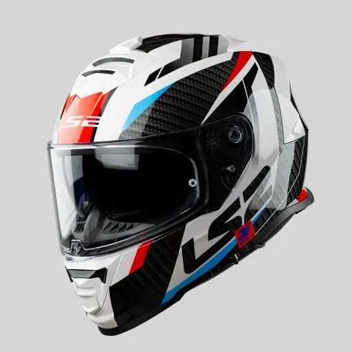 MŨ FULLFACE LS2 FF800 STORM TRẮNG CARBON - HIFA.vn
