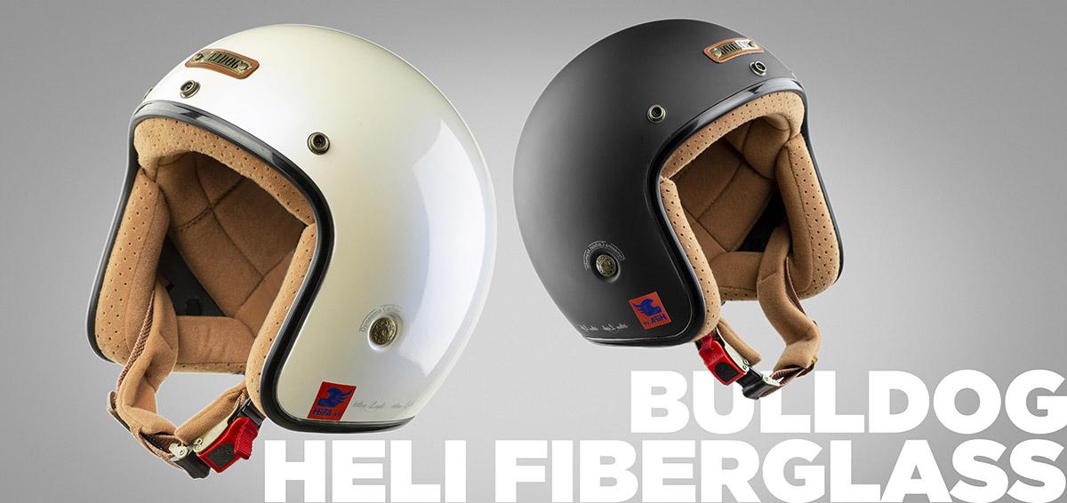 MŨ 3/4 BULLDOG HELI THỦY TINH ĐEN BÓNG - HIFA.vn