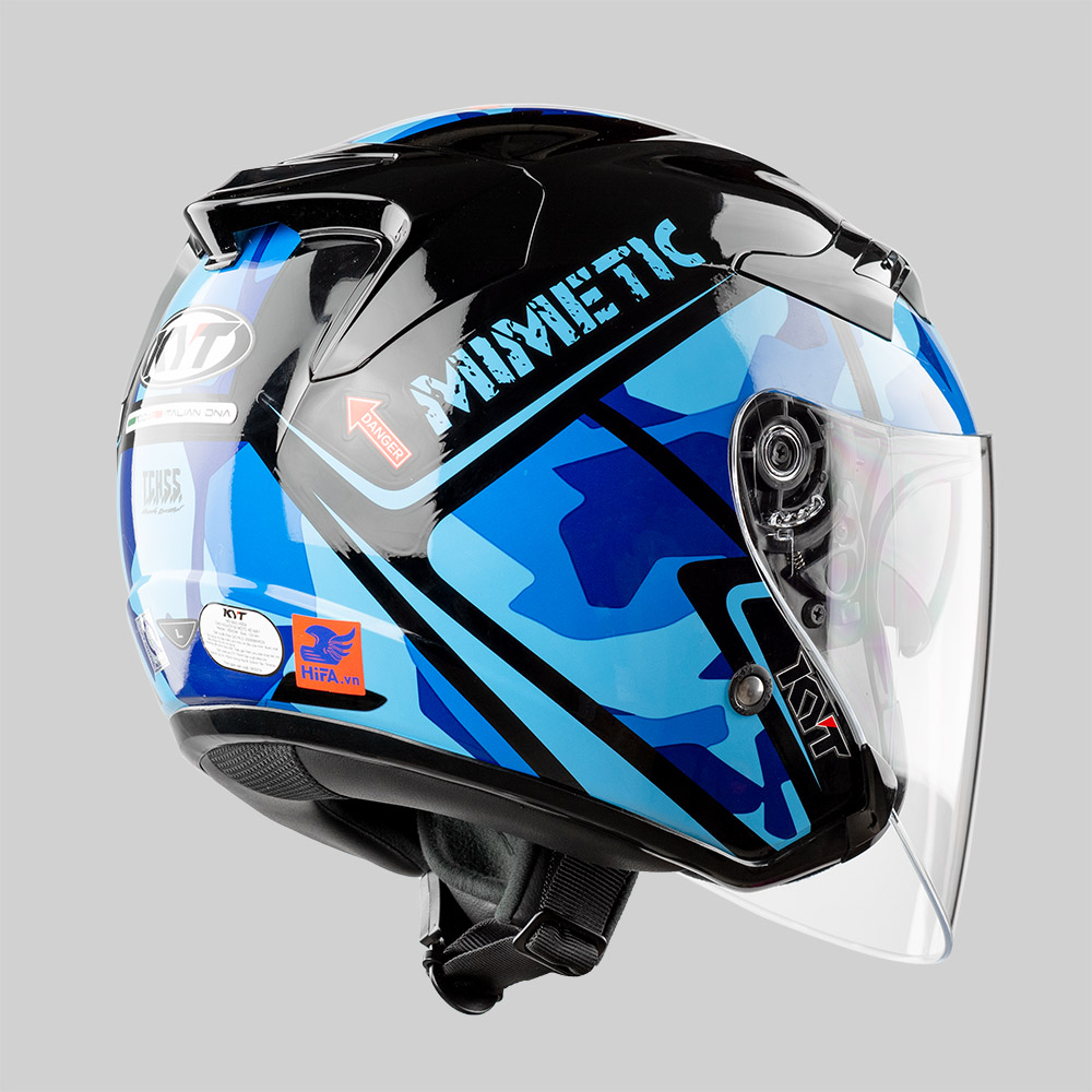 MŨ 3/4 KYT VENOM MIMETIC BLUE - HIFA.vn