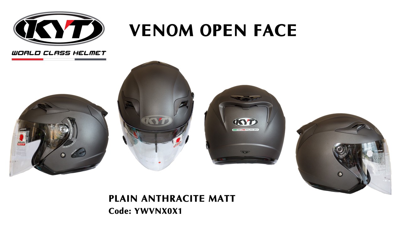 MŨ 3/4 KYT VENOM XÁM NHÁM - HIFA.vn