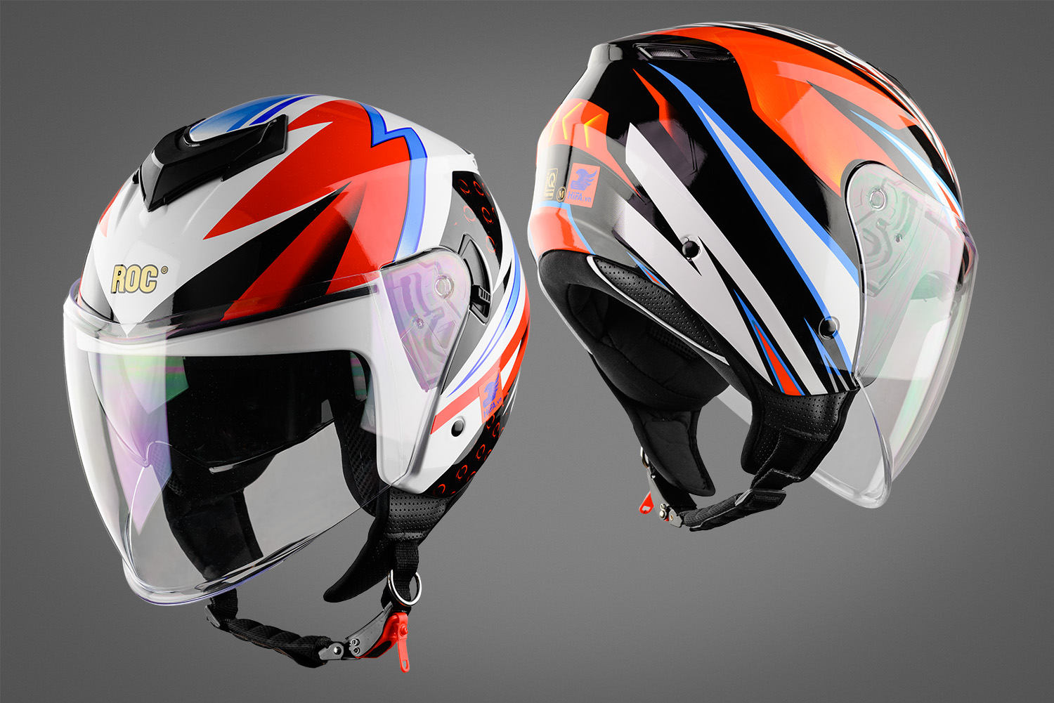 MŨ 3/4 ROC 07 ĐEN BÓNG - HIFA.vn