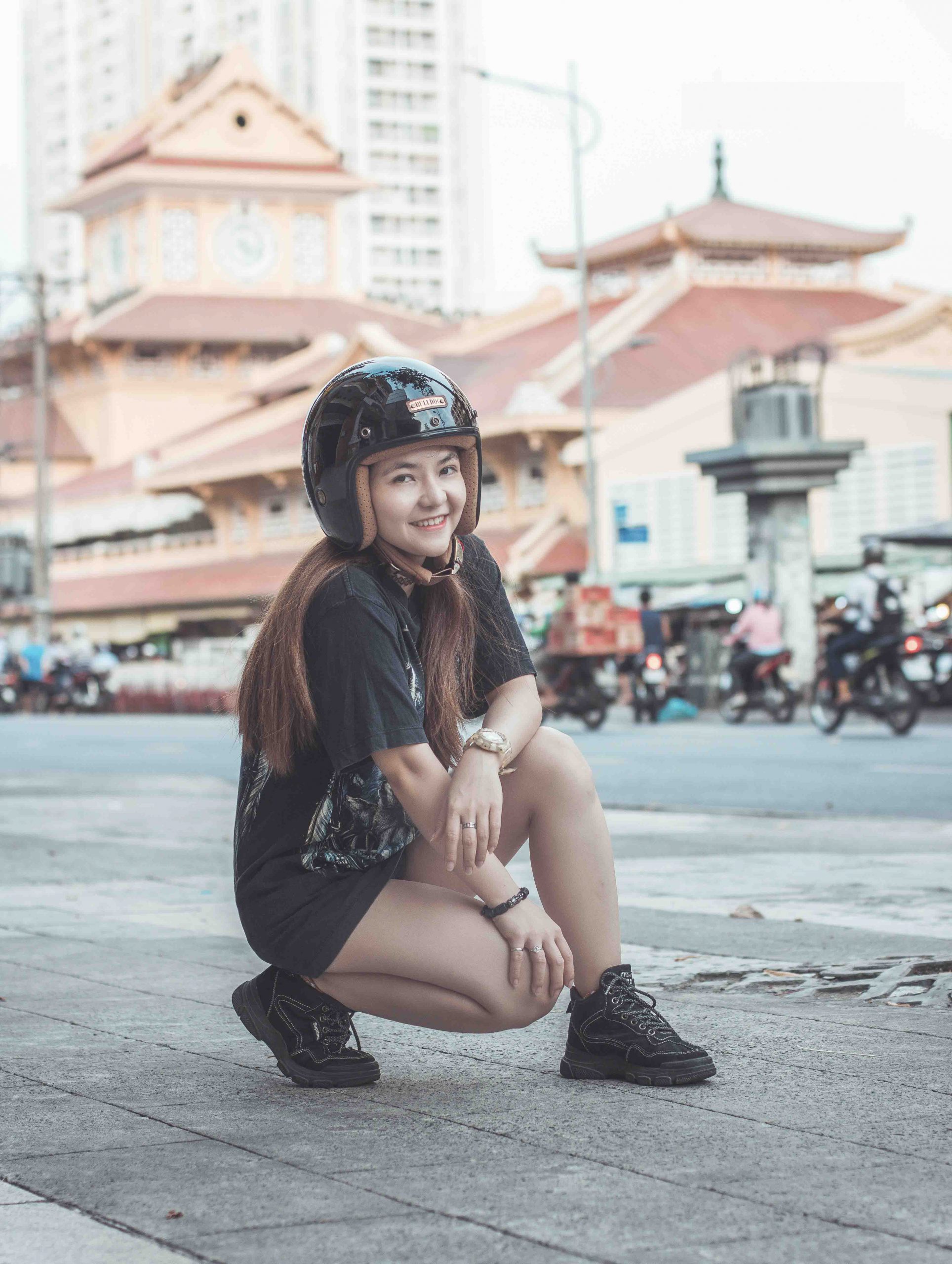 MŨ 3/4 BULLDOG HELI THỦY TINH XÁM XI MĂNG - HIFA.vn